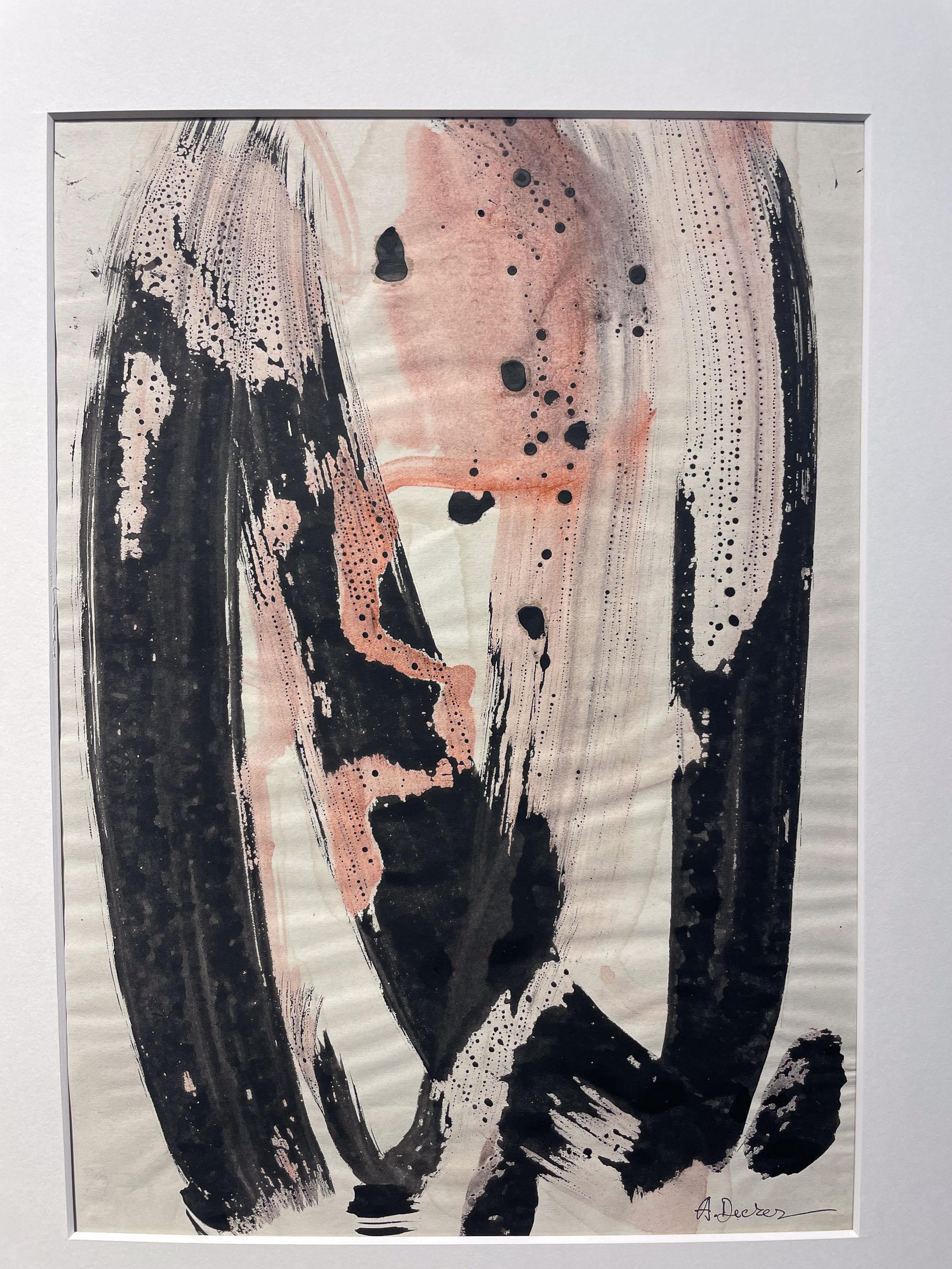 Anja Decker - German Abstract Expressionist Work on Paper by Anja ...