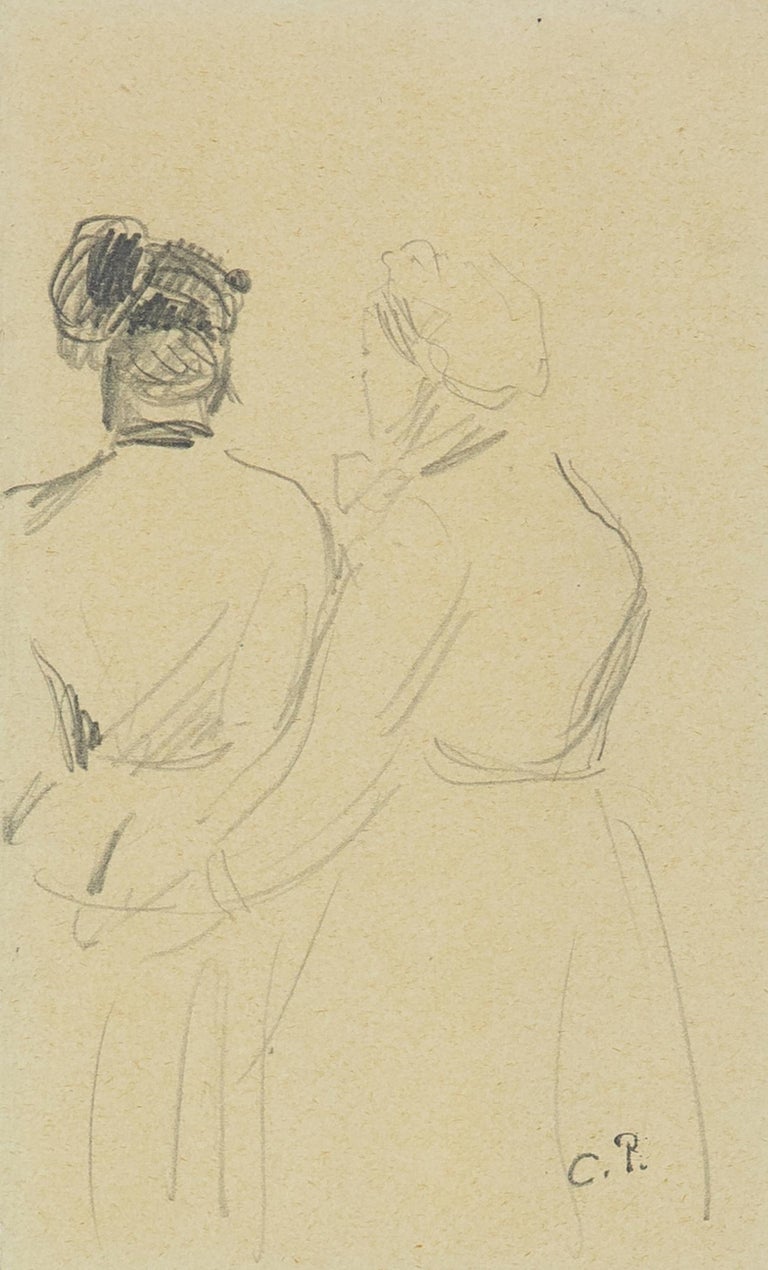 Camille Pissarro - Deux femmes dans un marché by Camille Pissarro ...
