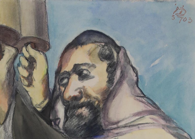 Ludwig Meidner - Lifting the Torah by Ludwig Meidner - Religious scene ...