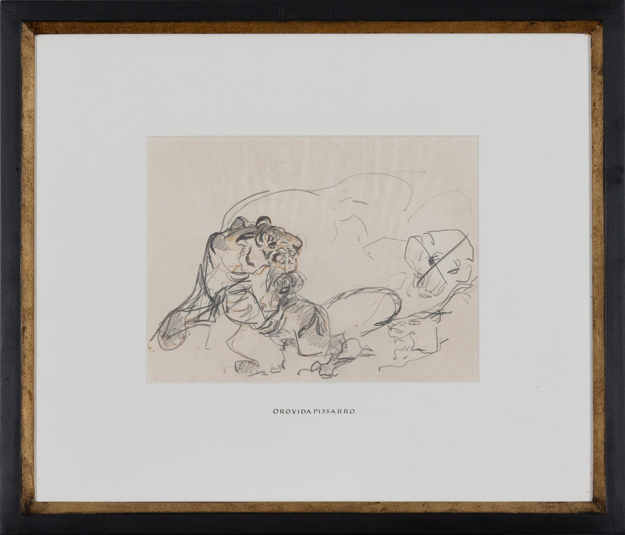 Orovida Pissarro - Pouncing Tiger by Orovida Pissarro - Animal drawing ...
