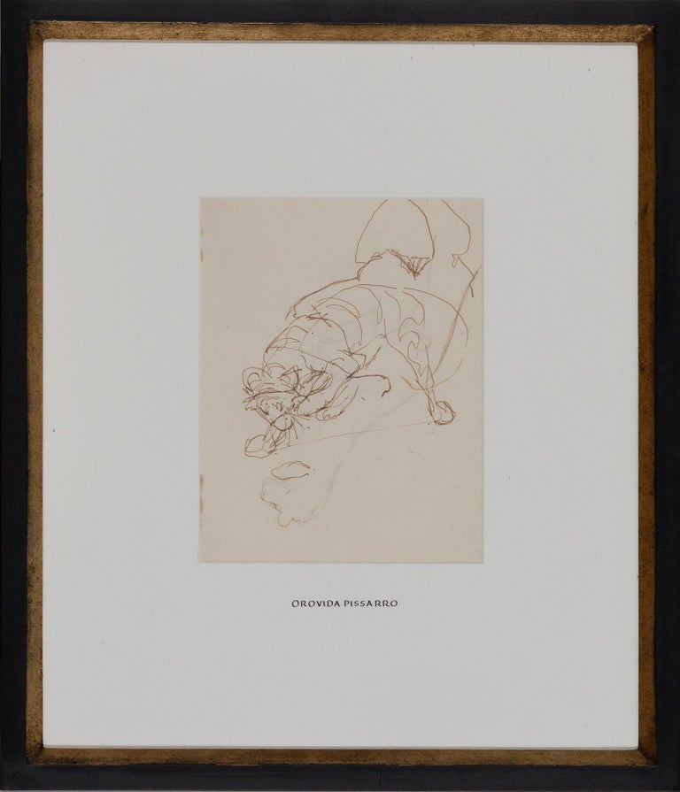 Orovida Pissarro - Study of Crouching Tiger by Orovida Pissarro - Ink ...