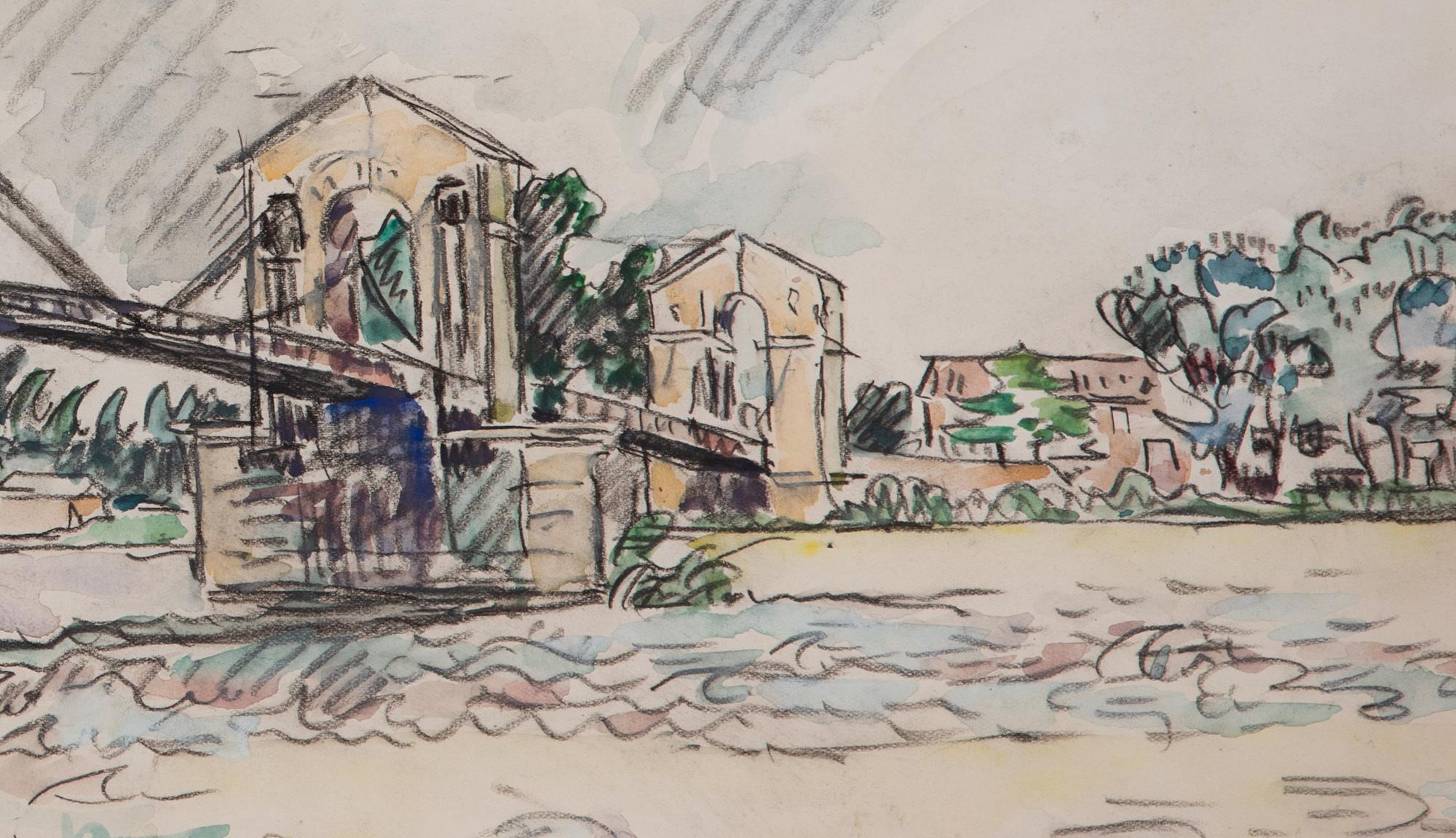 Paul Signac - Bourg-Saint-Andéol. Le Pont by Paul Signac - Landscape ...