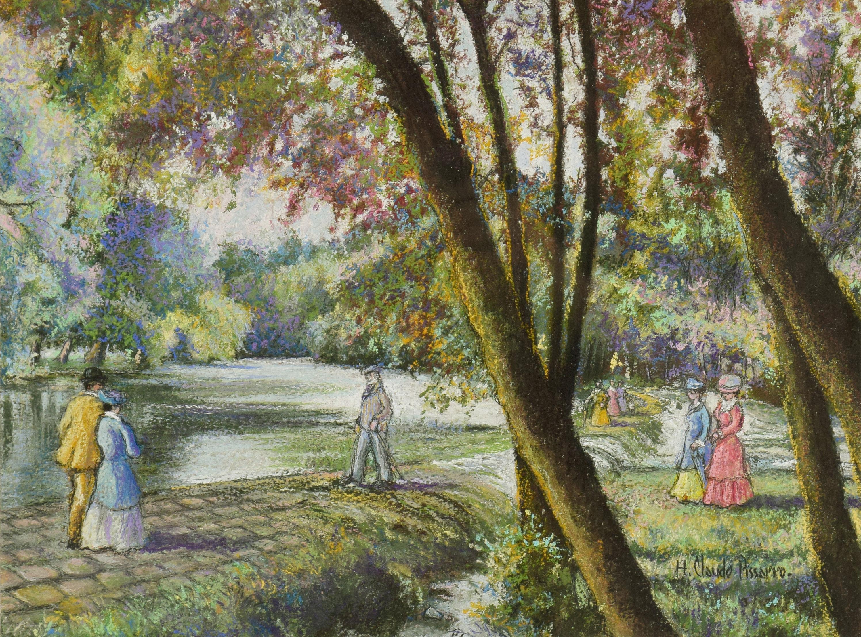 Hughes Claude Pissarro - Katia en Rose, au Jardin de Marras For Sale at ...