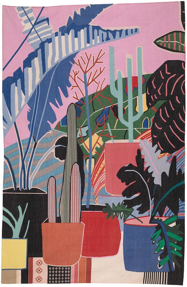 Mary Finlayson - Pink Room with Palm, Mary Finlayson, Hand Dyed Hand ...