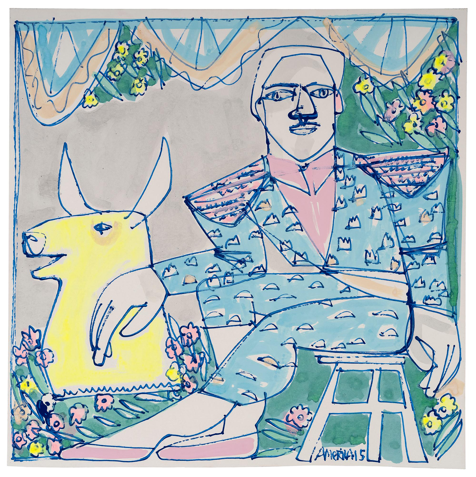 Portrait Drawings and Watercolors at 1stDibs | alvar sunol, lauren ...