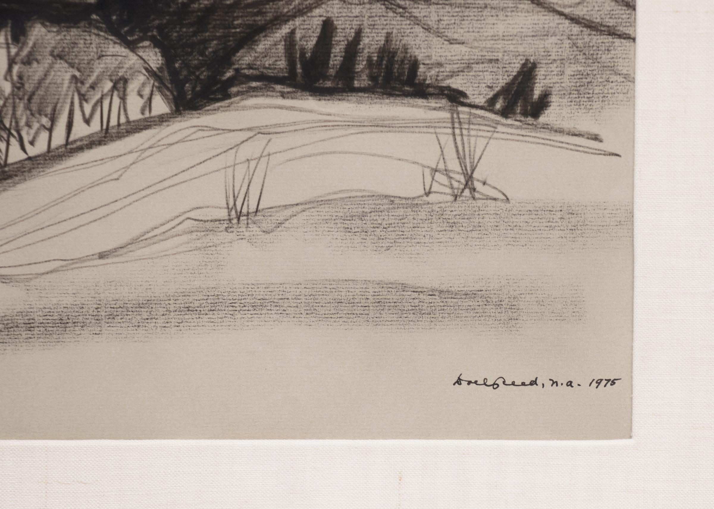 Doel Reed - Untitled (Original Drawing of a New Mexico Landscape) at ...