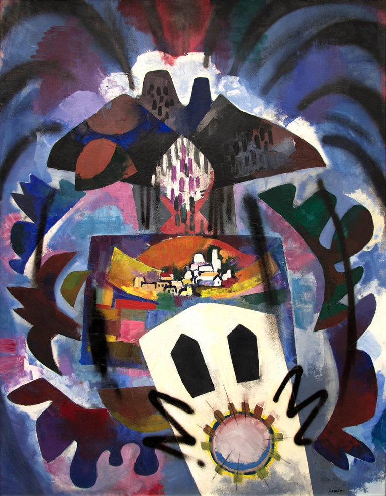 Keith Crown - New Mexico Abstraction, Semi-Abstract Oil Painting with ...