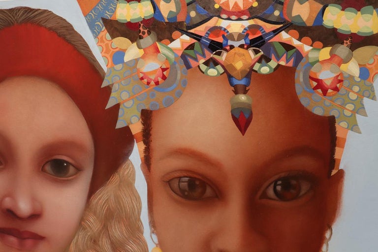 Jacob Hicks - THE VISITATION, abstract portrait, vibrant colours ...