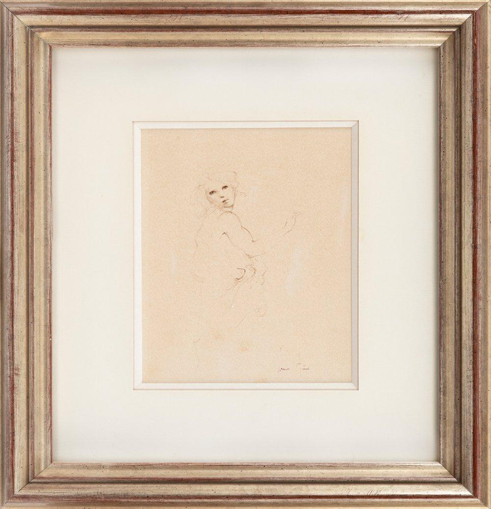 Leonor Fini - Portrait - Ink on Paper Unique Signed Drawing Surrealist ...