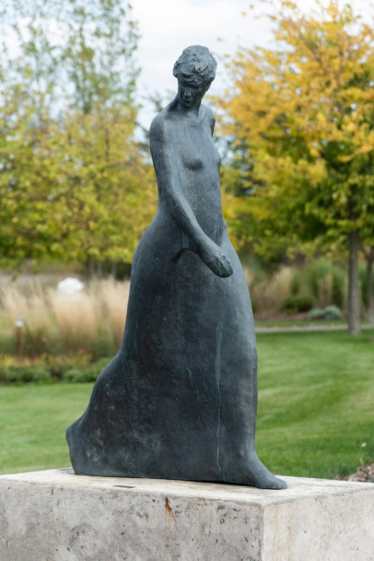 Frances Semple - Pas Seul 2/9 - figurative, female, bronze, outdoor ...