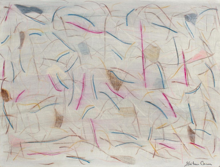 Gaétan Caron - "Minimalist Abstraction" 2020 Pencil, Chalk and Oil For ...