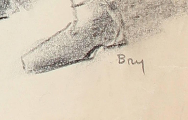 Edith Bry - Street Entertainers, Graphite on Paper, Circa 1930s For ...