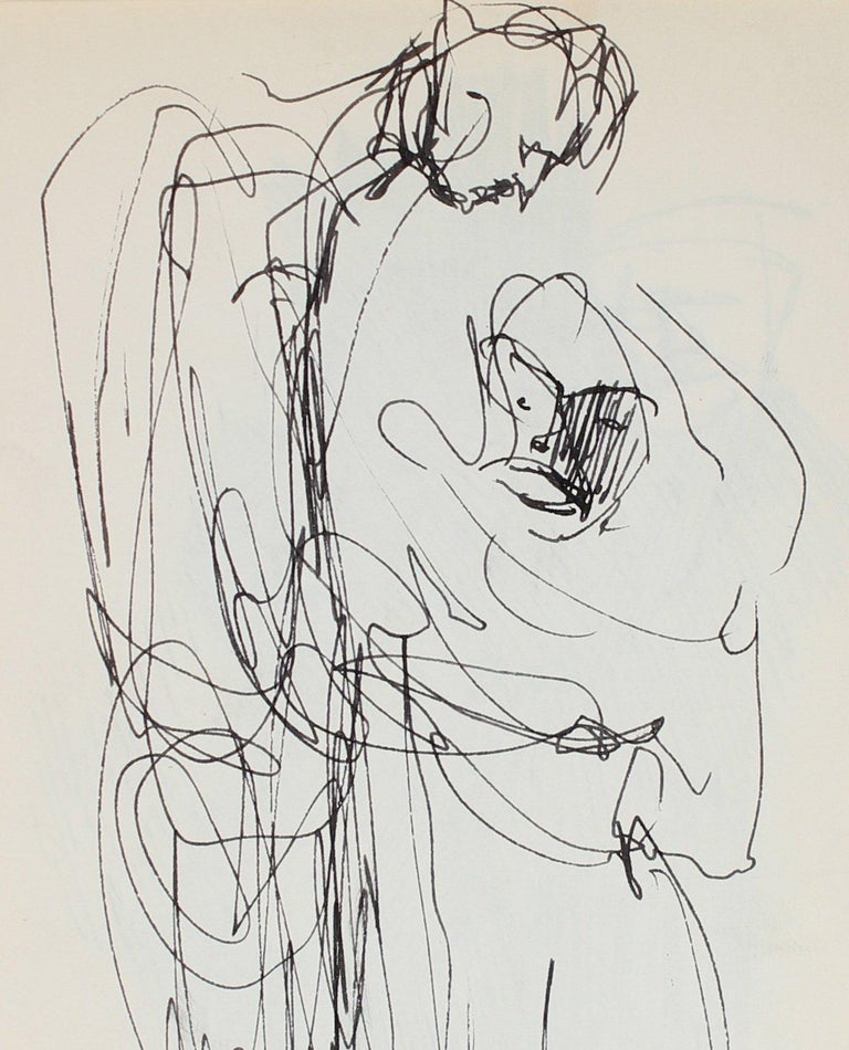 Richard Karwoski - Minimal Pair of Figures Ink 1950-60s For Sale at 1stDibs