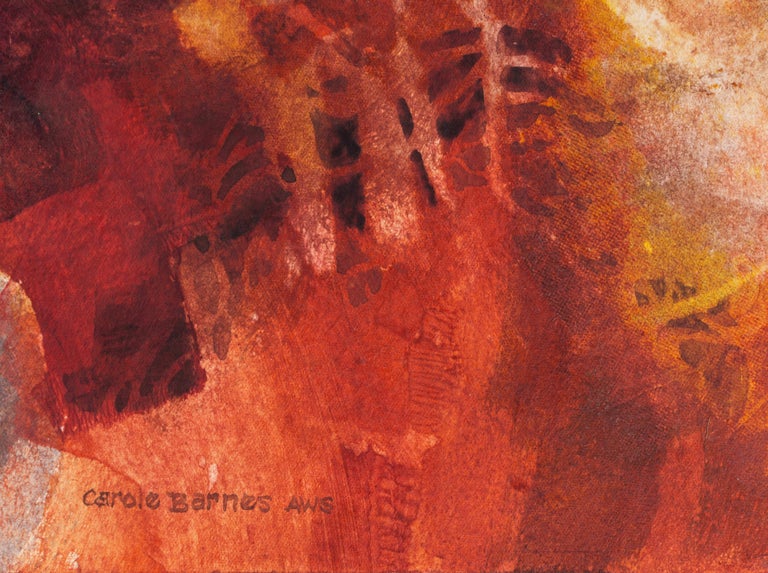 Carole Barnes – „Abstract in Red and Ochre“, AWS, NWS, Whos Who in ...