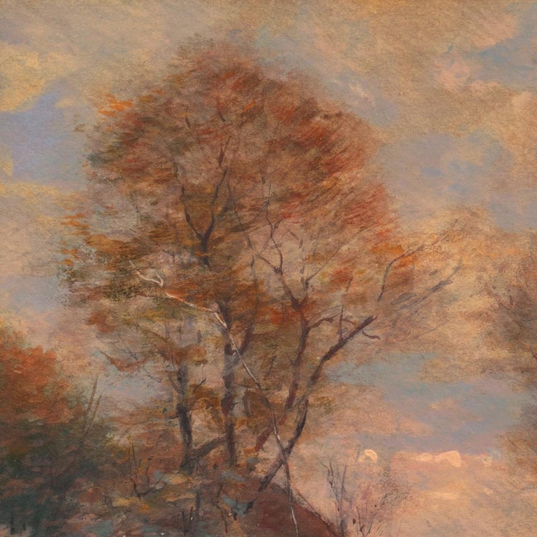 Arthur Dawson - 'Evening Fishing', Sunset River Landscape, Chicago ...