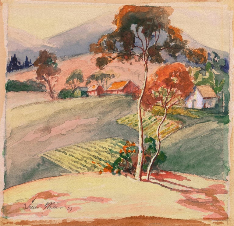 Louis Weiner - 'Evening Landscape', AIC, Russian-American, Palette and ...