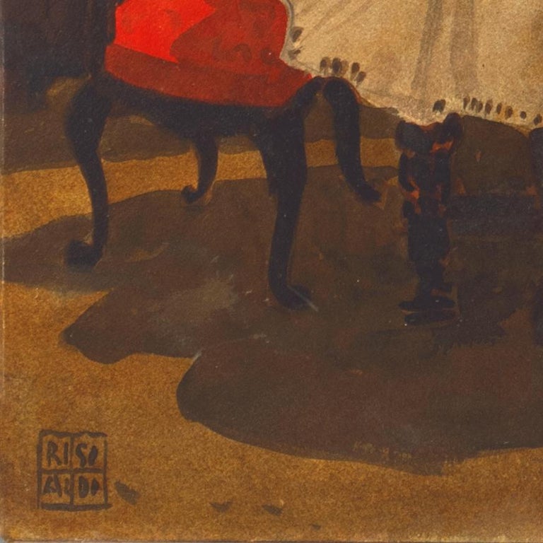 Aldo Riso - 'Dining by Oil Lamp', Paris, Rome, New York, Buenos Aires ...