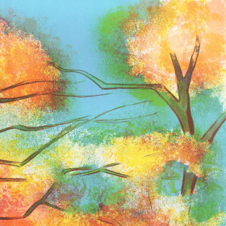 Victor Zarou - 'Autumn Colors', French Post-Impressionist Landscape ...