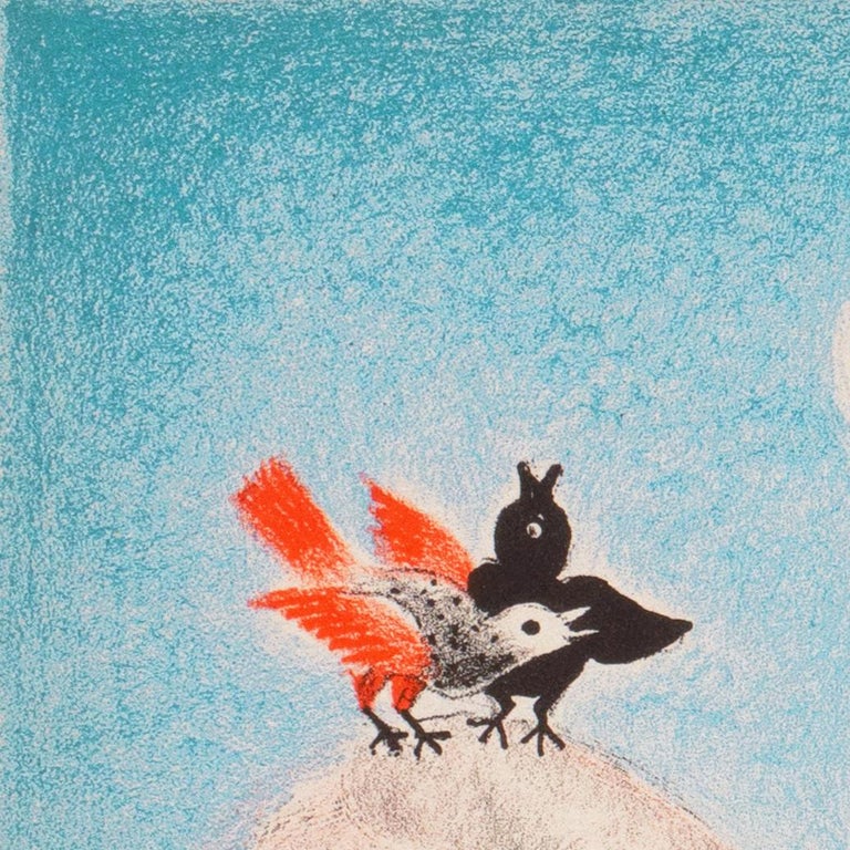 Nura Ulreich - 'Angel and Harmony', Art Deco Lithograph, Woman Artist ...