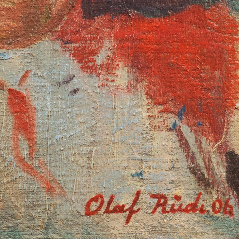 Olaf Rude - 'Portrait of a Woman in a Straw Hat', Paris, Bornholm ...