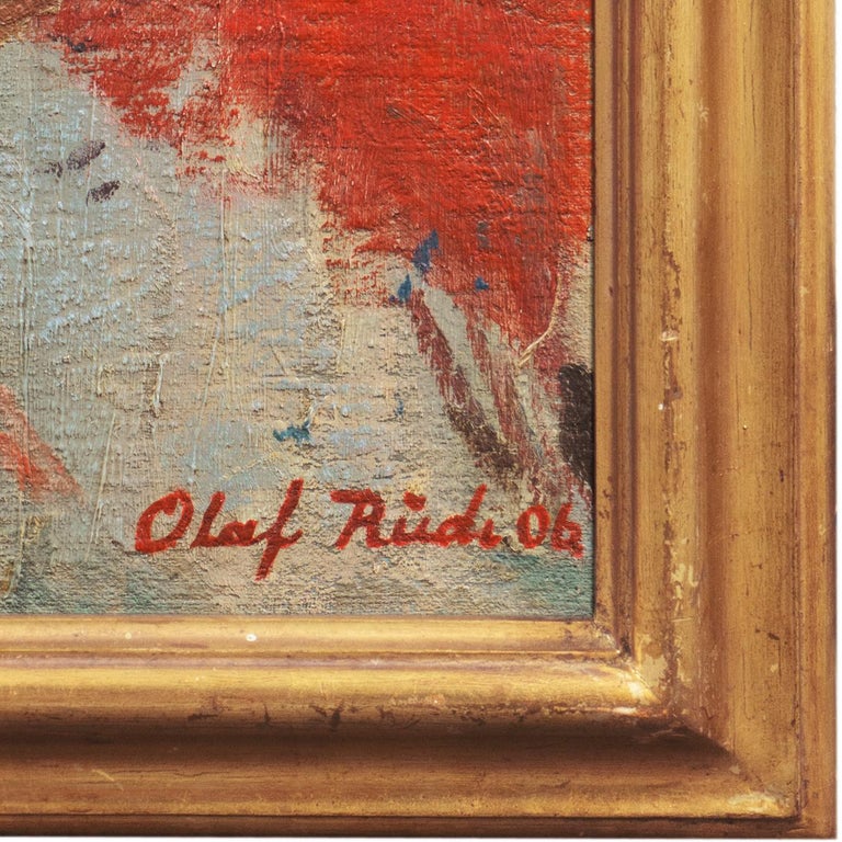 Olaf Rude - 'Portrait of a Woman in a Straw Hat', Paris, Bornholm ...