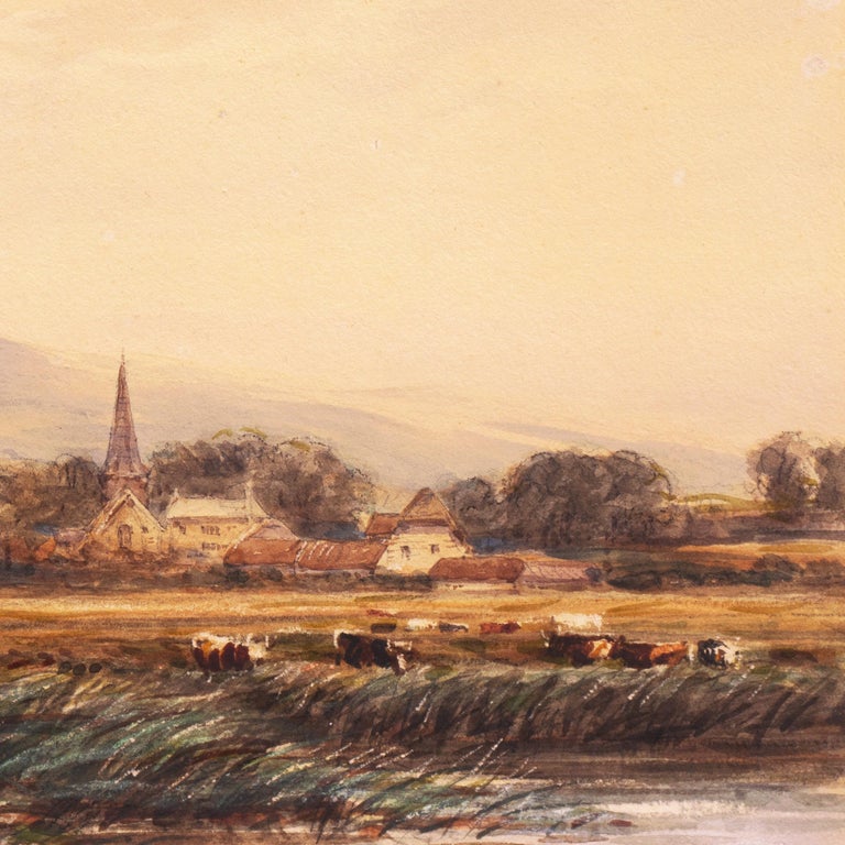 James Orrock - 'Village with Church Spire', English mid-19th Century ...