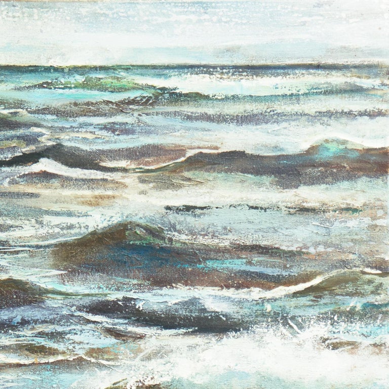 George Michaud - 'Ocean Prelude', Large Impressionist oil seascape ...