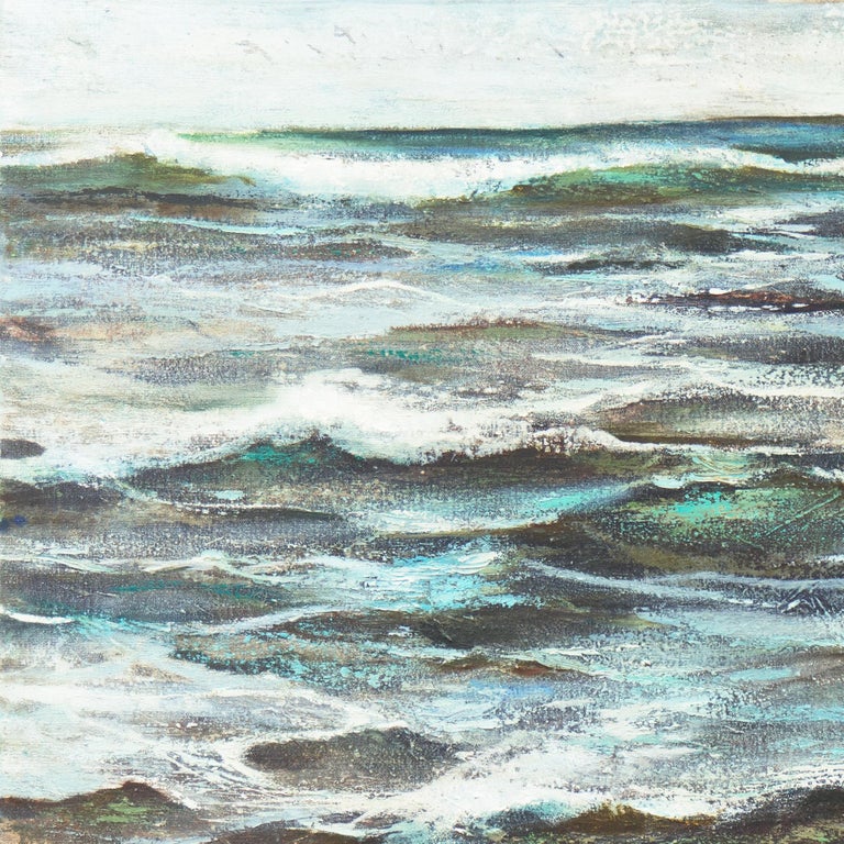 George Michaud - 'Ocean Prelude', Large Impressionist oil seascape ...