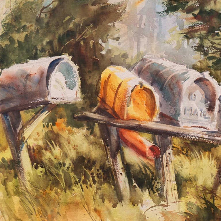 Jane Burnham - 'Rural Mailboxes', California Woman Artist, Society of ...