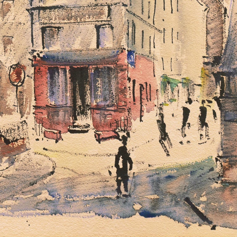 Charles Feola - 'Modernist View of Place du Tertre, Montmartre', Mid ...