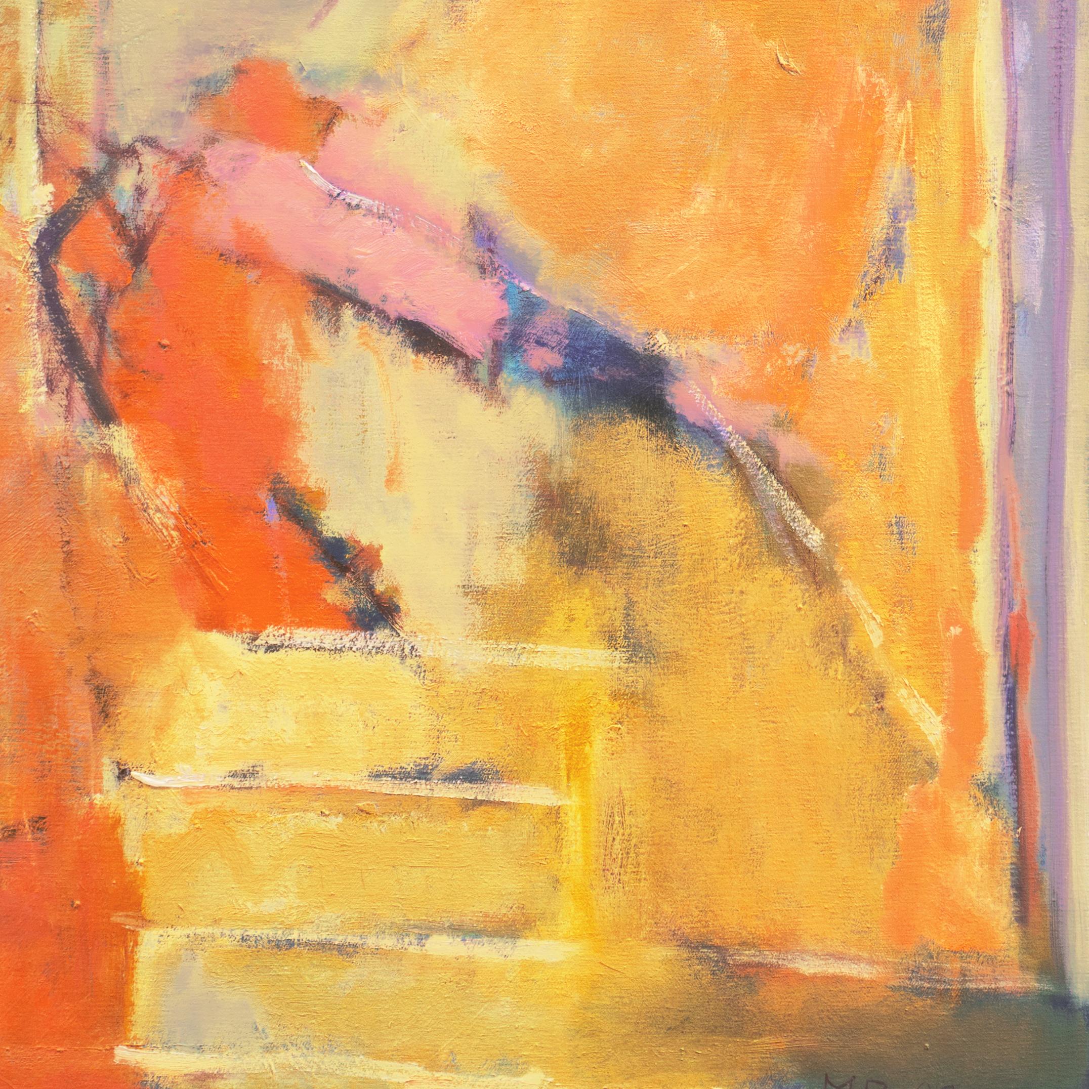 Marna Rix - 'Abstract, Saffron and Lilac', Danish Woman Artist, Aarhus ...