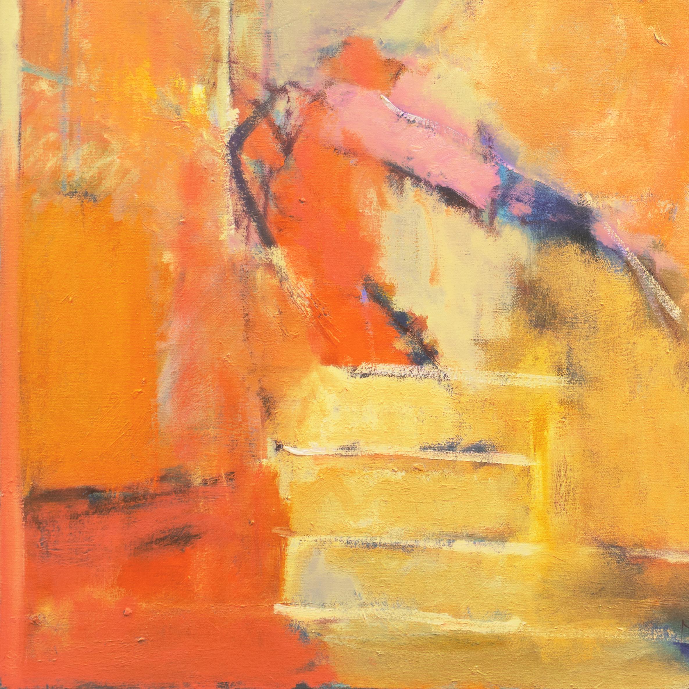 Marna Rix - 'Abstract, Saffron and Lilac', Danish Woman Artist, Aarhus ...