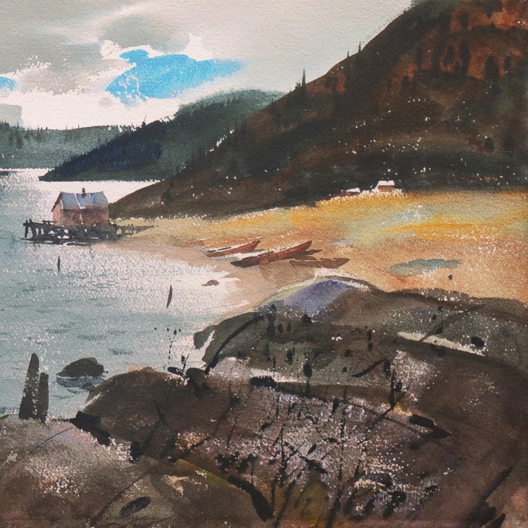 Vernon Nye - 'Estuary at Sunset', Mendocino, California, American ...
