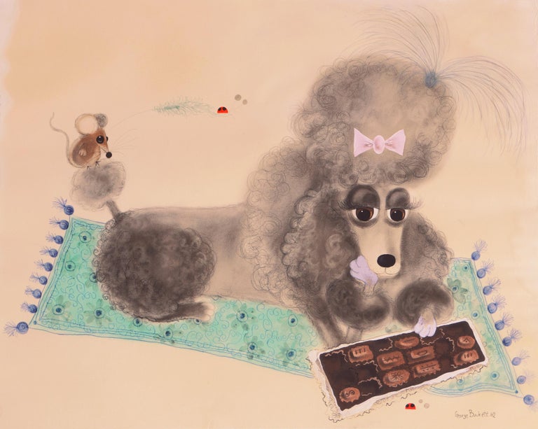 George Buckett - 'Valentine's Chocolates', Romantic Poodle, East Cowles ...