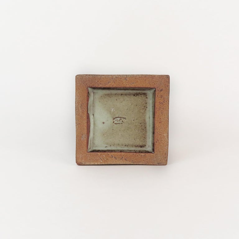 Tatsuzo Shimaoka - Jomon-Zogan Square Bottle with Rope Imprint and ...