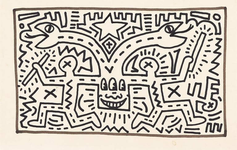 Keith Haring - Keith Haring drawing 1982 (Keith Haring 1982 drawing ...