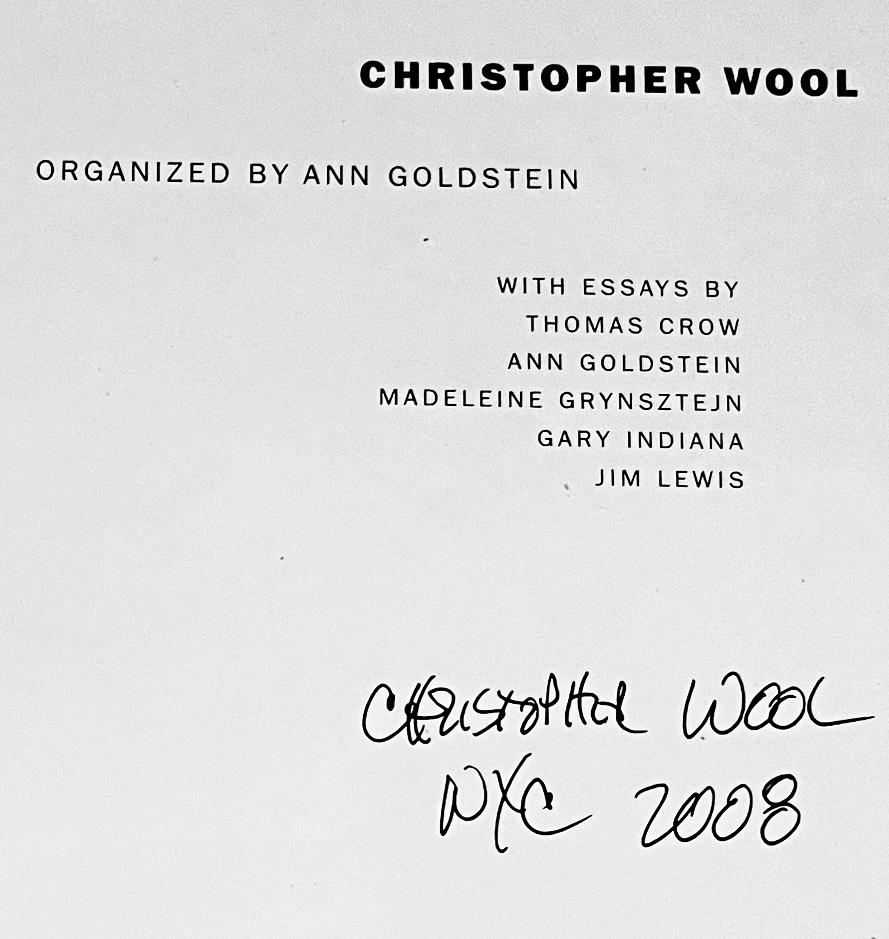 Christopher Wool - SIGNED Christopher WOOL monograph 1998 (Christopher ...