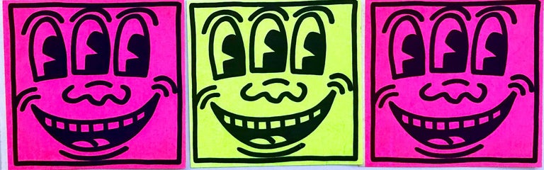 Keith Haring - Original Keith Haring Three Eyed Smiling Face stickers ...