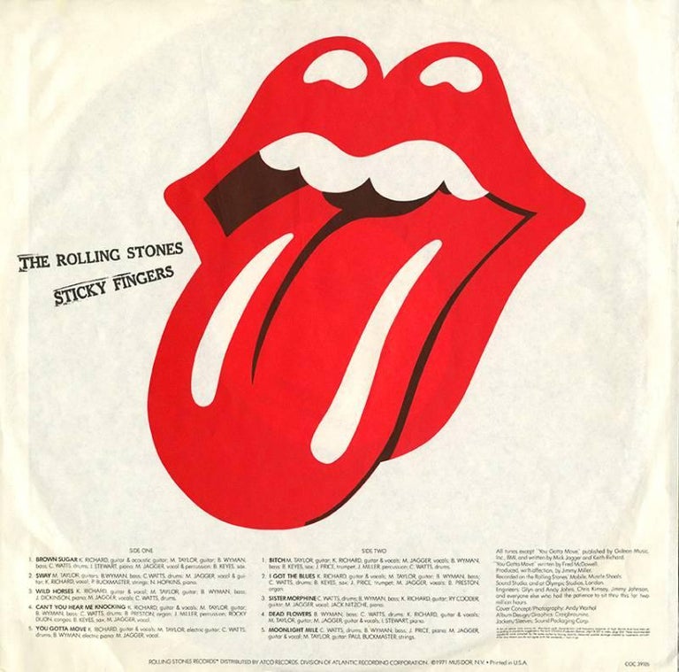 Andy Warhol - Andy Warhol Rolling Stones Album Cover Art (Mick Jagger ...