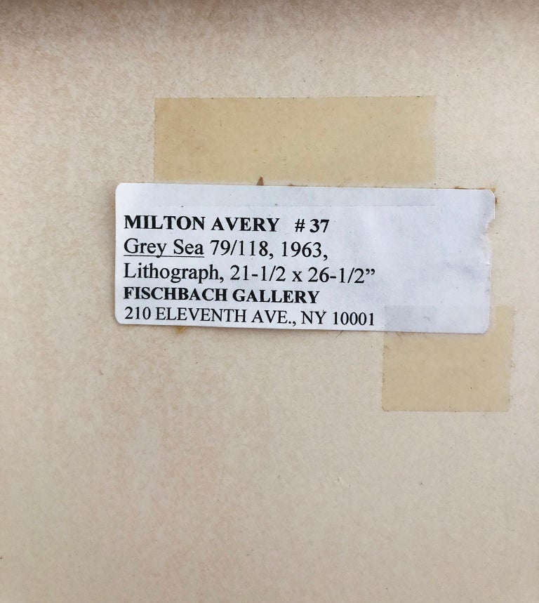 Milton Avery - Grey Sea For Sale at 1stDibs
