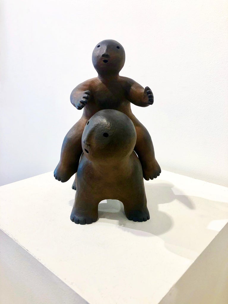 Joy Brown - Sculpture, Joy Brown, Animal with Rider For Sale at 1stDibs