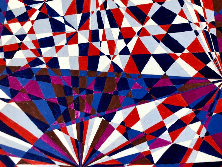 Alvin Dickstein - Untitled 1960s Abstract Geometric Expressionist New ...