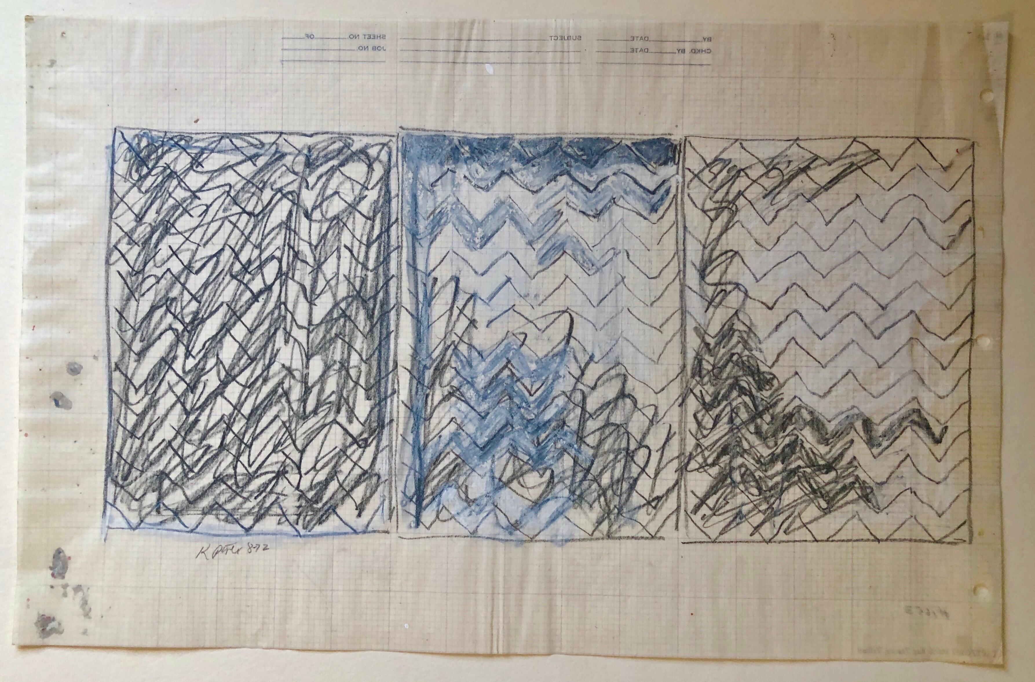 Katherine Porter - Abstract Expressionist Pencil Drawing Watercolor ...