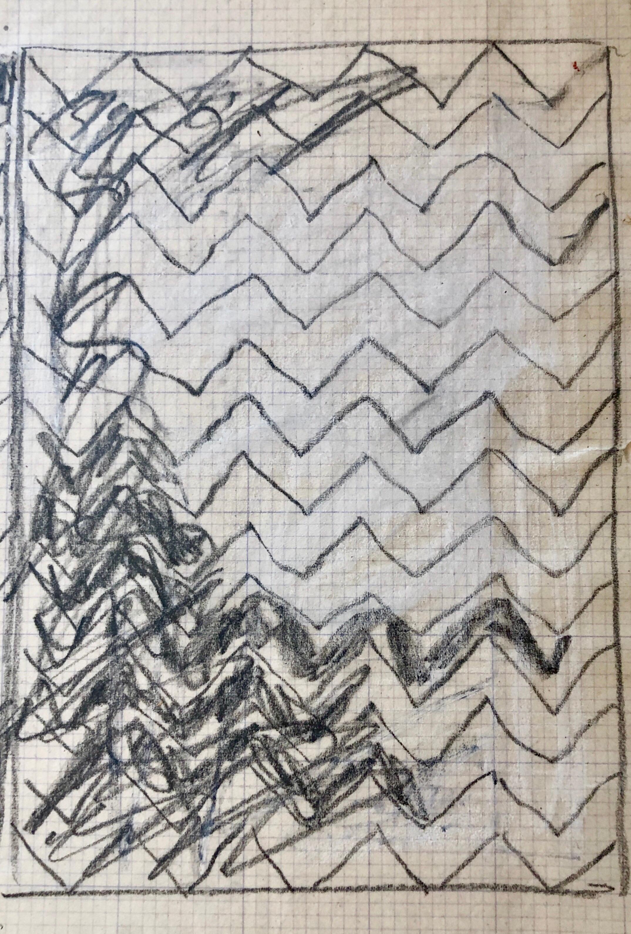 Katherine Porter - Abstract Expressionist Pencil Drawing Watercolor ...