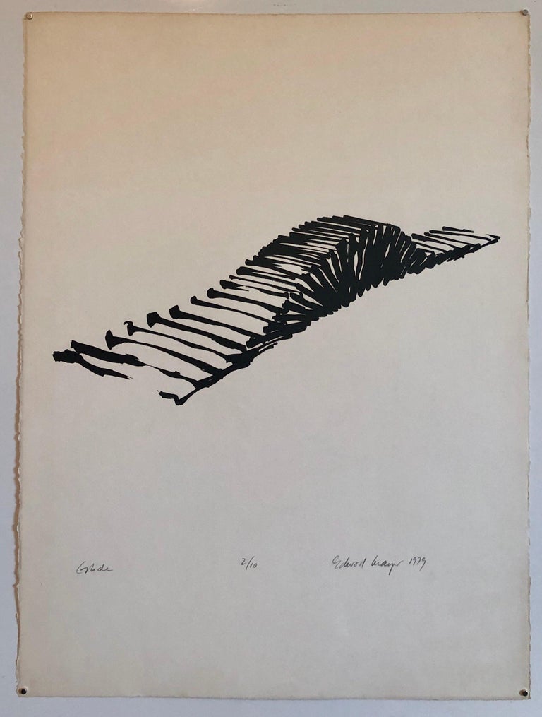 Edward Mayer - Edward Mayer Sculpture Abstract Modernist Lithograph ...