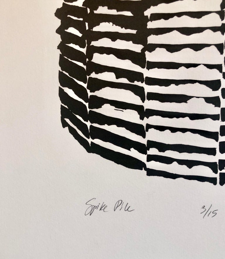 Edward Mayer - Edward Mayer Sculpture Abstract Modernist Lithograph ...