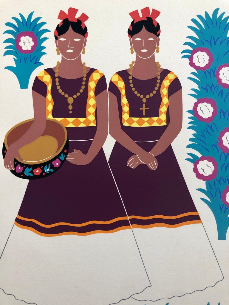 Carlos Merida - 1945 Mexican Modernist Silkscreen Serigraph Print ...