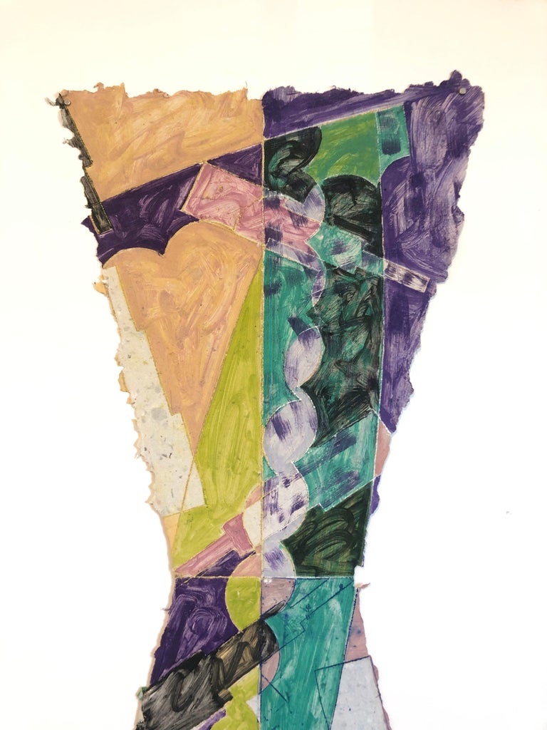 Sandy Kinnee - Abstract Modernist Colorful Mixed Media Monoprint Screen ...