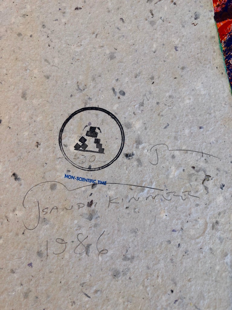 Sandy Kinnee - Abstract Modernist Colorful Mixed Media Monoprint Screen ...