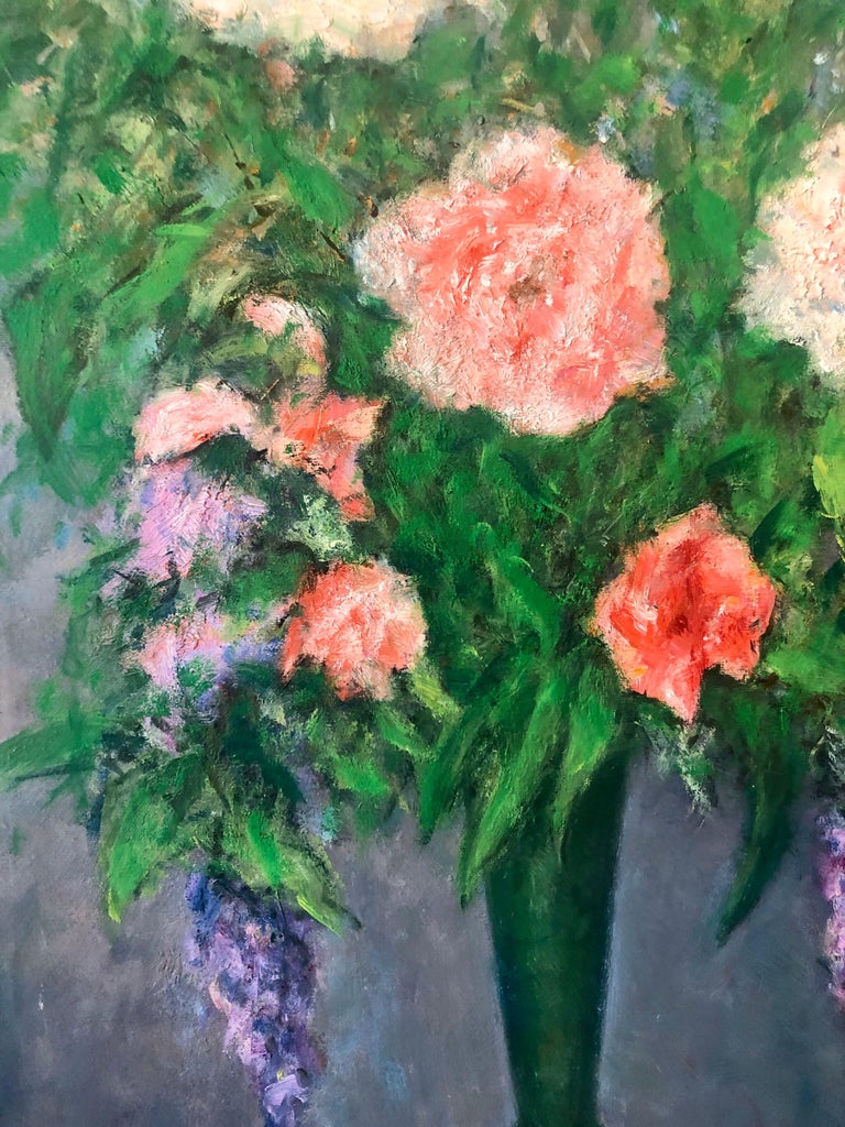 William Schultz - American Impressionist Floral Oil Painting Vibrant ...